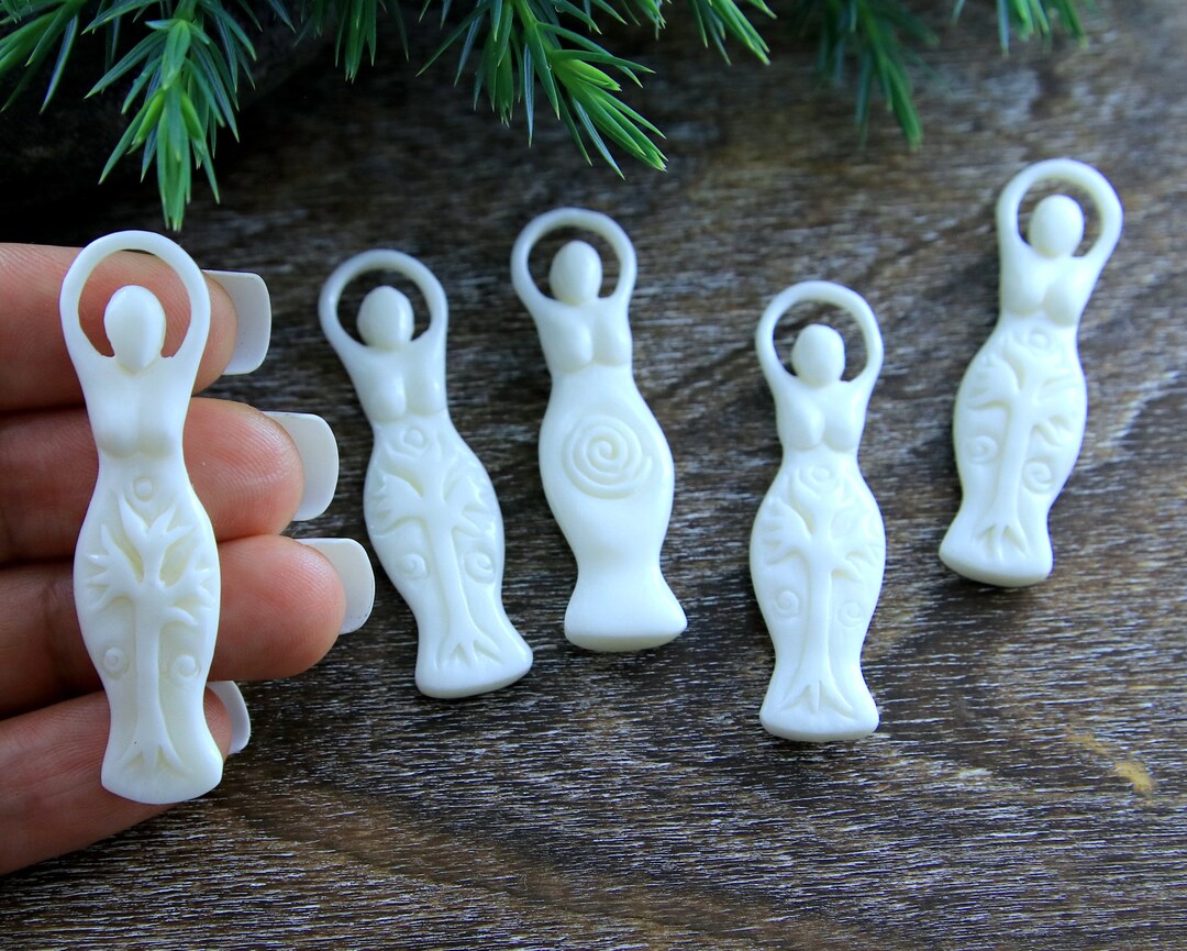 Goddess Pendant Symbol of Fertility Hand Carved Bone - Etsy