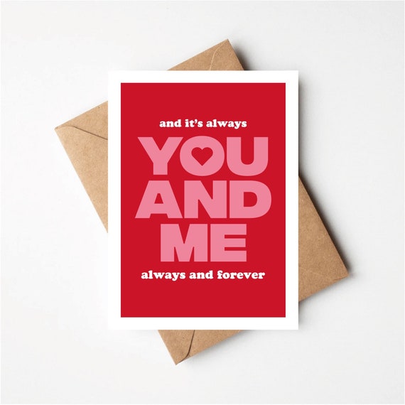 You and Me Always and Forever the Wannadies Inspired - Etsy