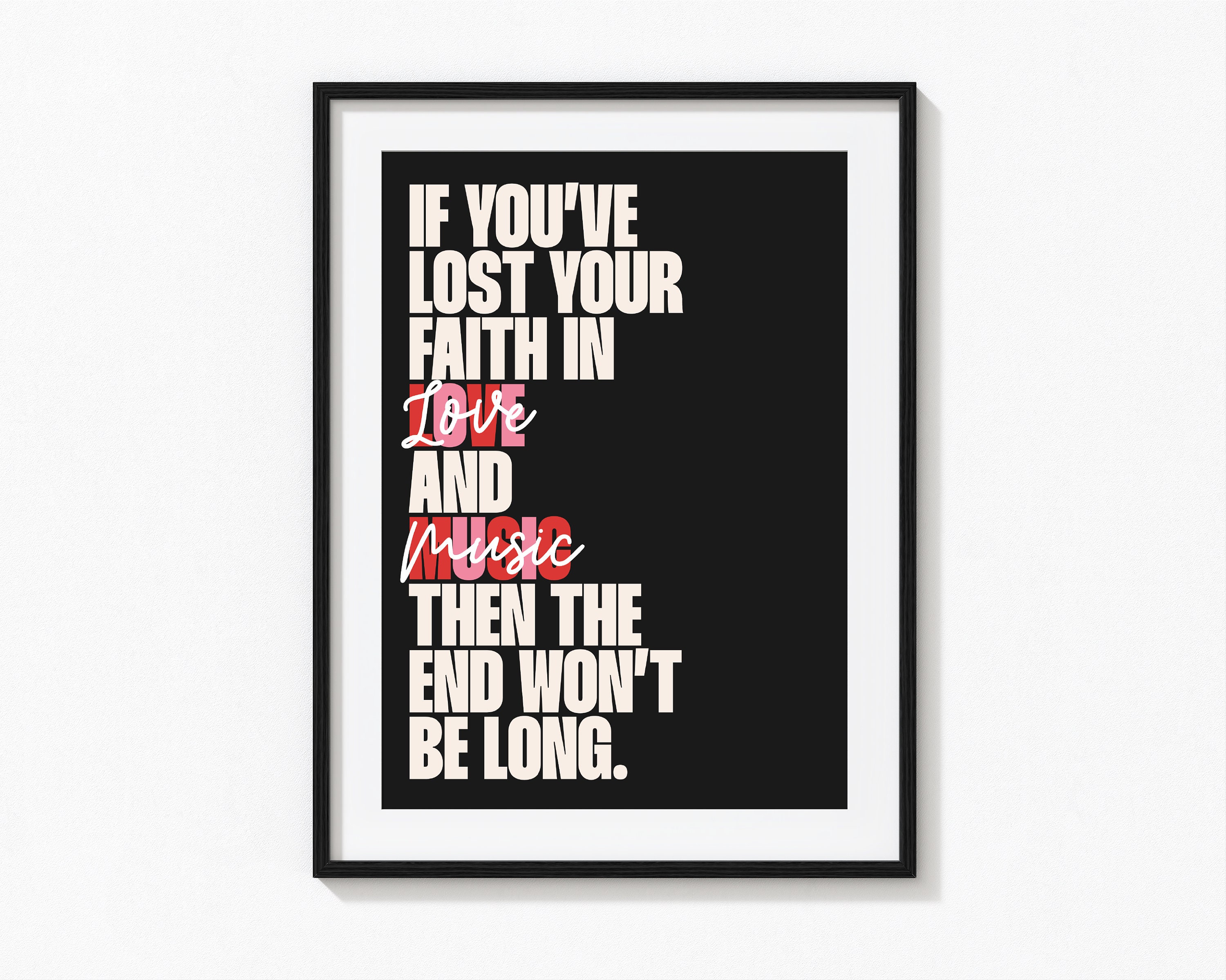 The Good Old Days | Inspired Music Wall Art Print | up the Bracket ...