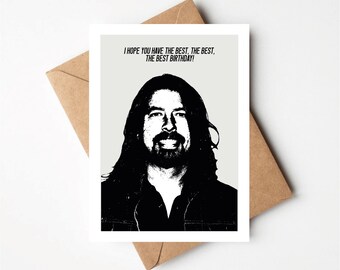 Dave Grohl Birthday Card - Etsy