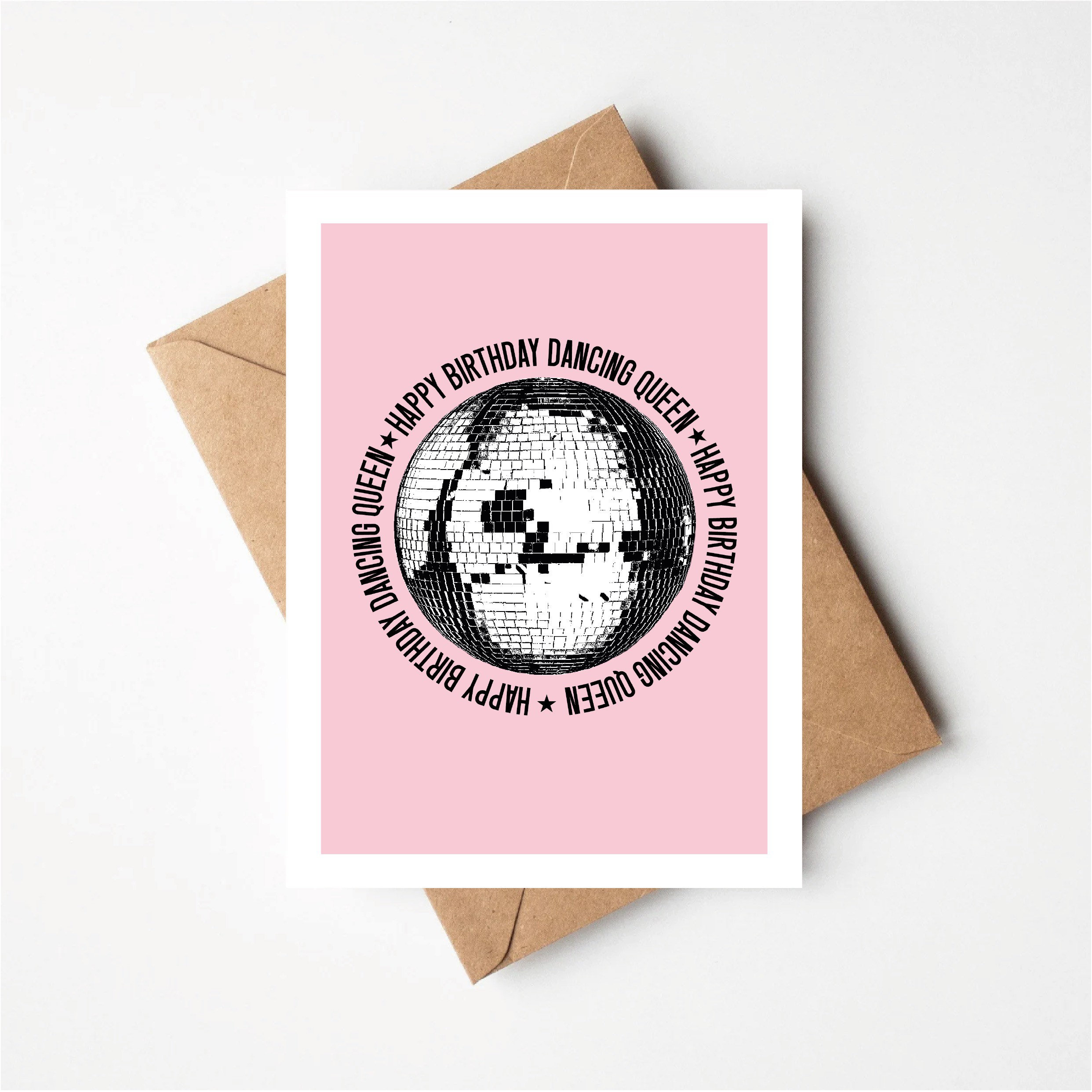 Happy Birthday, Discoball Greetings Card, Funky, Friend - Etsy