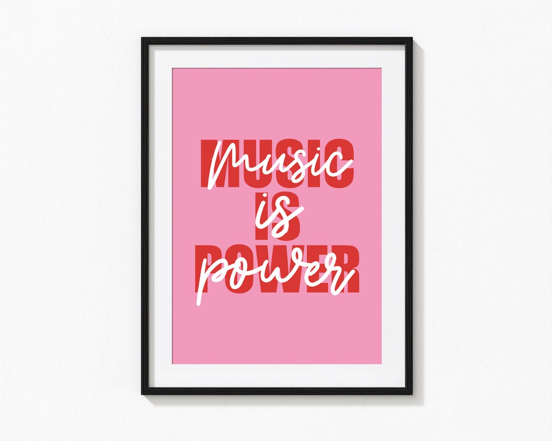 Richard Ashcroft | Music is Power | Lyric Wall Art Print | Quote | Home ...