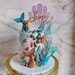 Mermaid Shell Cake Topper & Cupcake Charms Personalised Name - Etsy