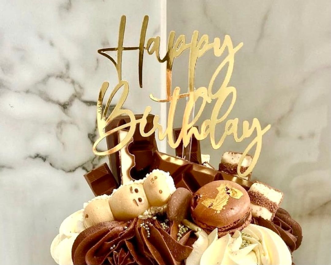 Happy Birthday Cake Topper - Etsy