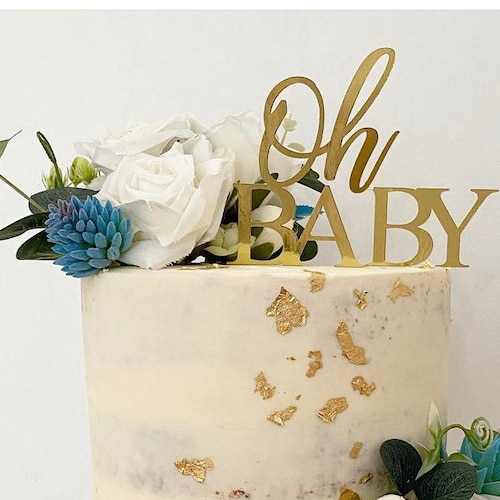 Personalised Baby Cake Topper Baby Shower Cake Topper - Etsy