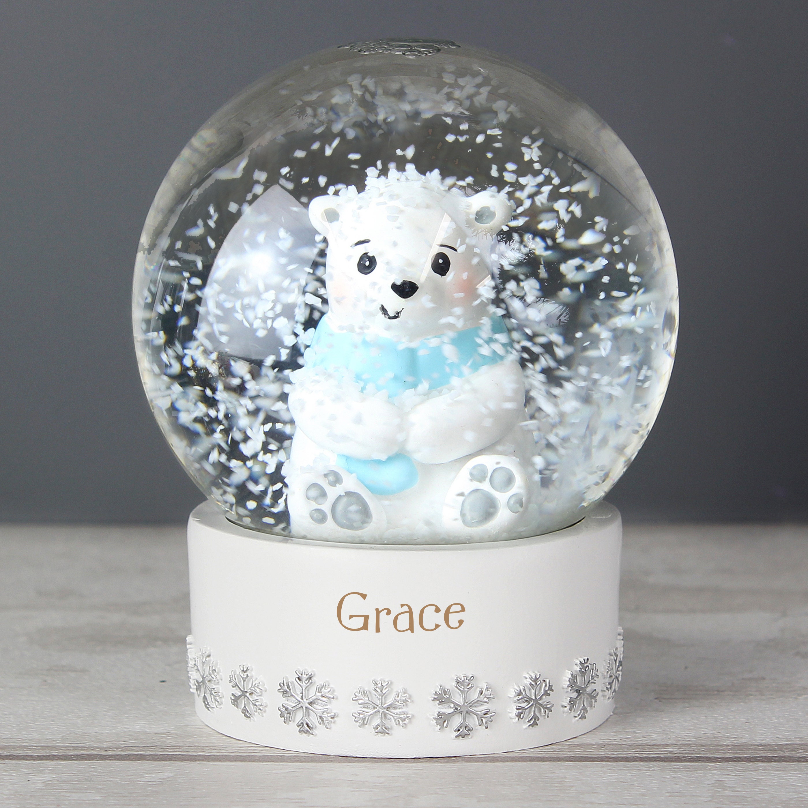 Personalised Polar Bear Snow Globe Snowglobes Christmas Snow | Etsy