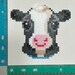 Perler Bead Pixel Art Cute Cow Face - Etsy