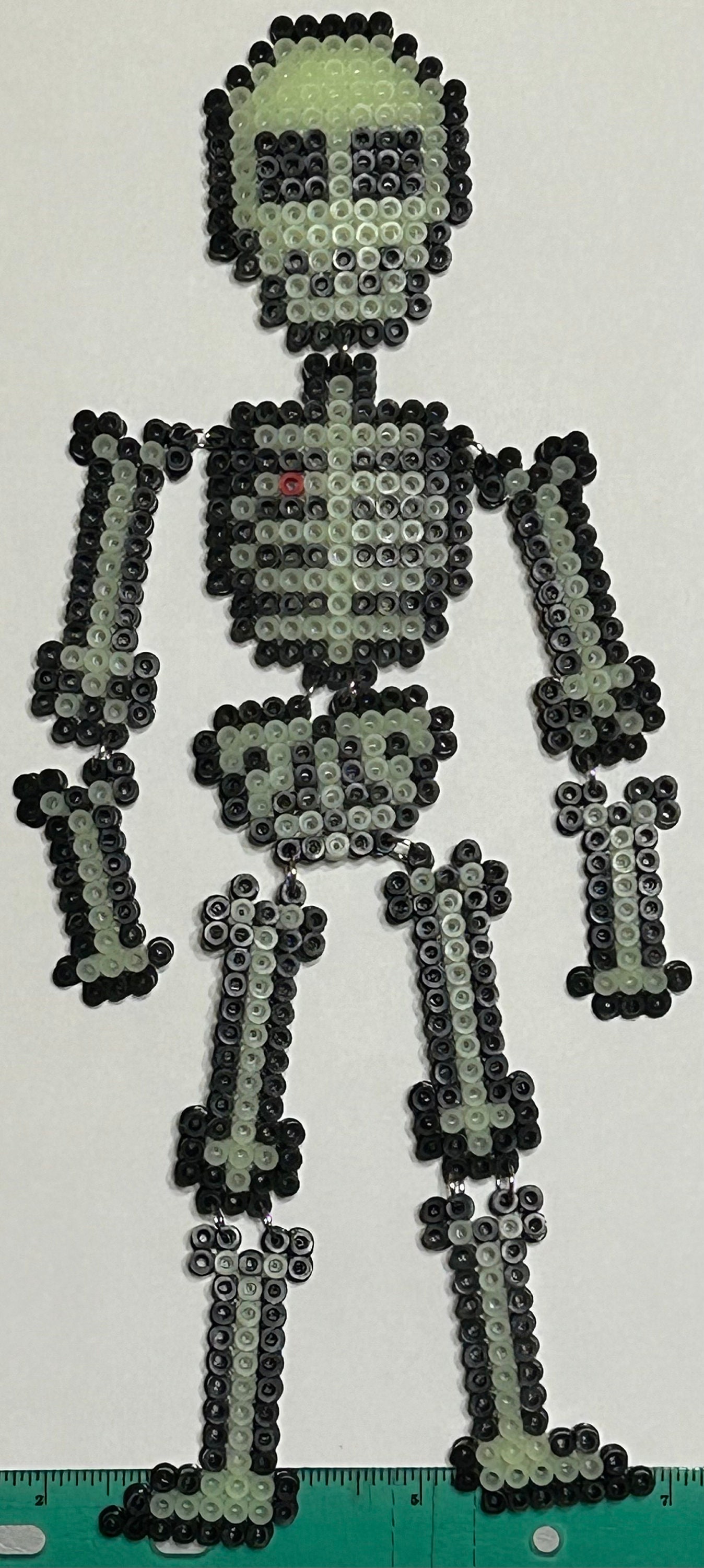 Perler Bead Pixel Art Dangle Skeleton Mr. Bones - Etsy