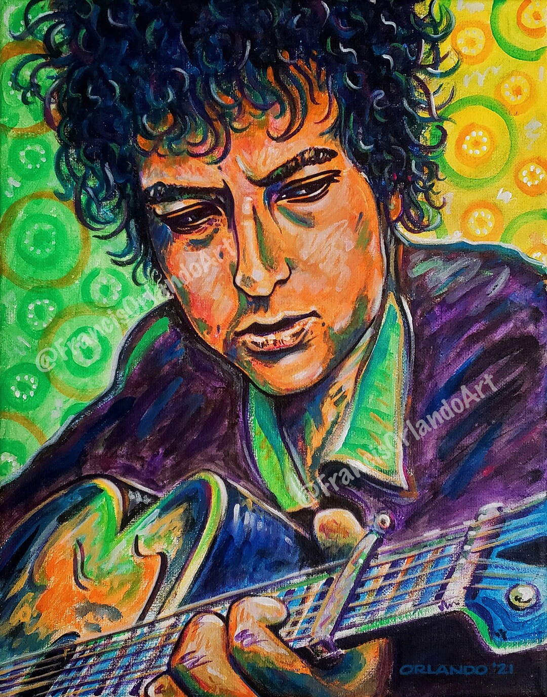 Bob Dylan Portrait - Etsy
