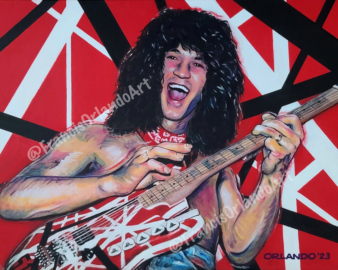 Eddie Van Halen Portrait Etsy