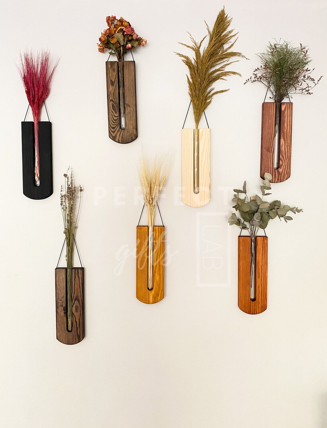 Wood Wall Pocket, Wall Hanging for Greenery, Wall Plant Hanger Hook ...