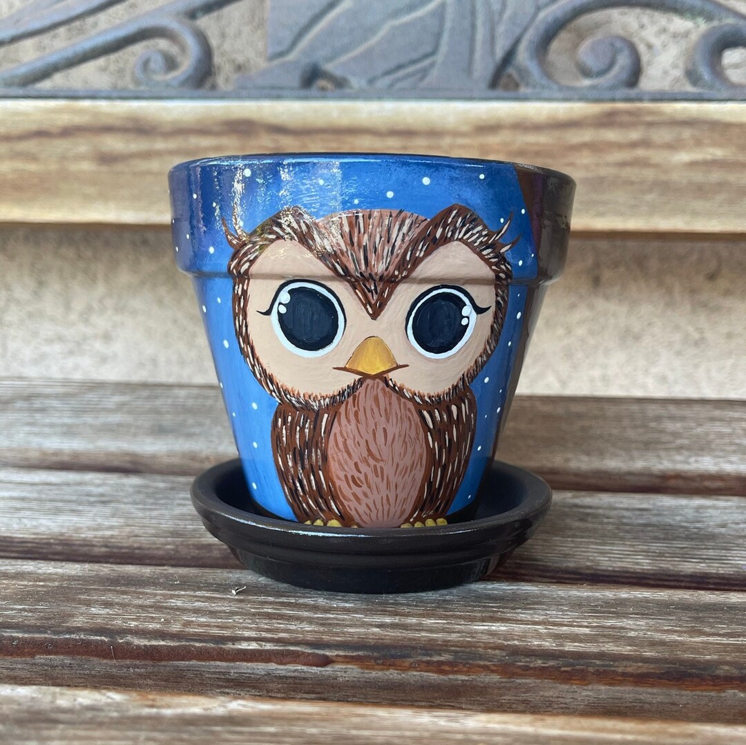 Owl Pot, Owl Pottery, Custom Owl Pot - Etsy