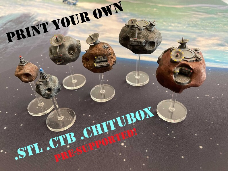 Asteroid Base STL Bundle 3D Printable .STL .CTB With & - Etsy