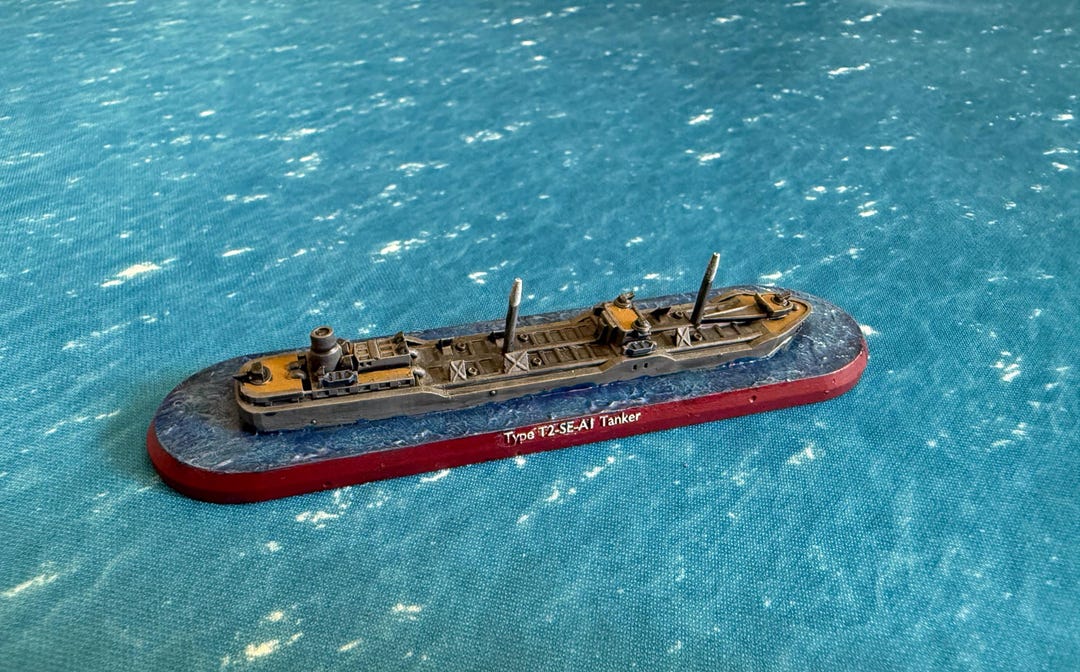 Oil Tanker (type T2-SE-A1) - 1:1800 Scale - World War 2 Miniature - Etsy