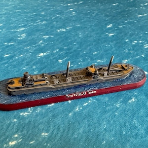 Oil Tanker (type T2-SE-A1) - 1:1800 Scale - World War 2 Miniature - Etsy