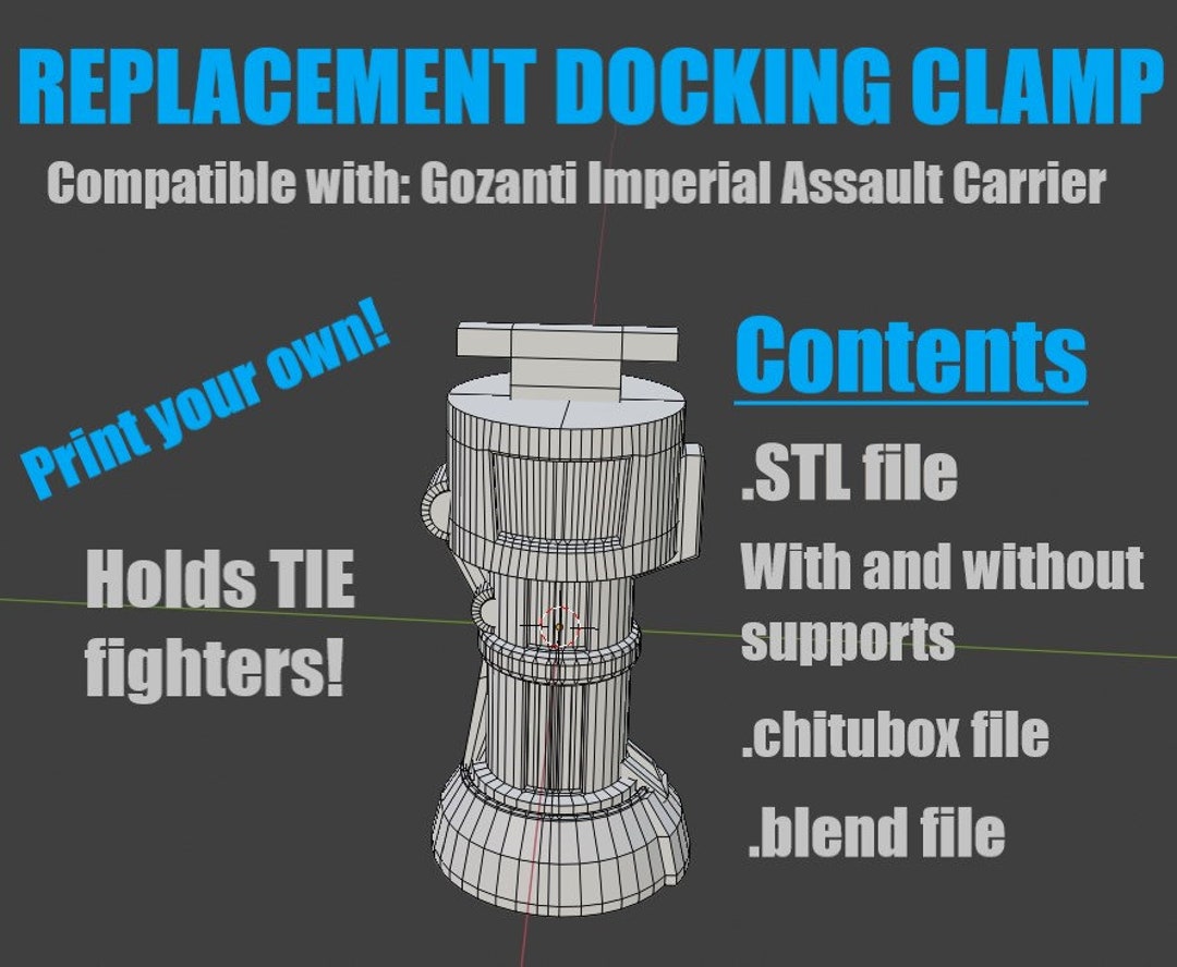 Docking Clamp STL - Compatible With Gozanti-class Cruiser - With and Without Supports - Etsy