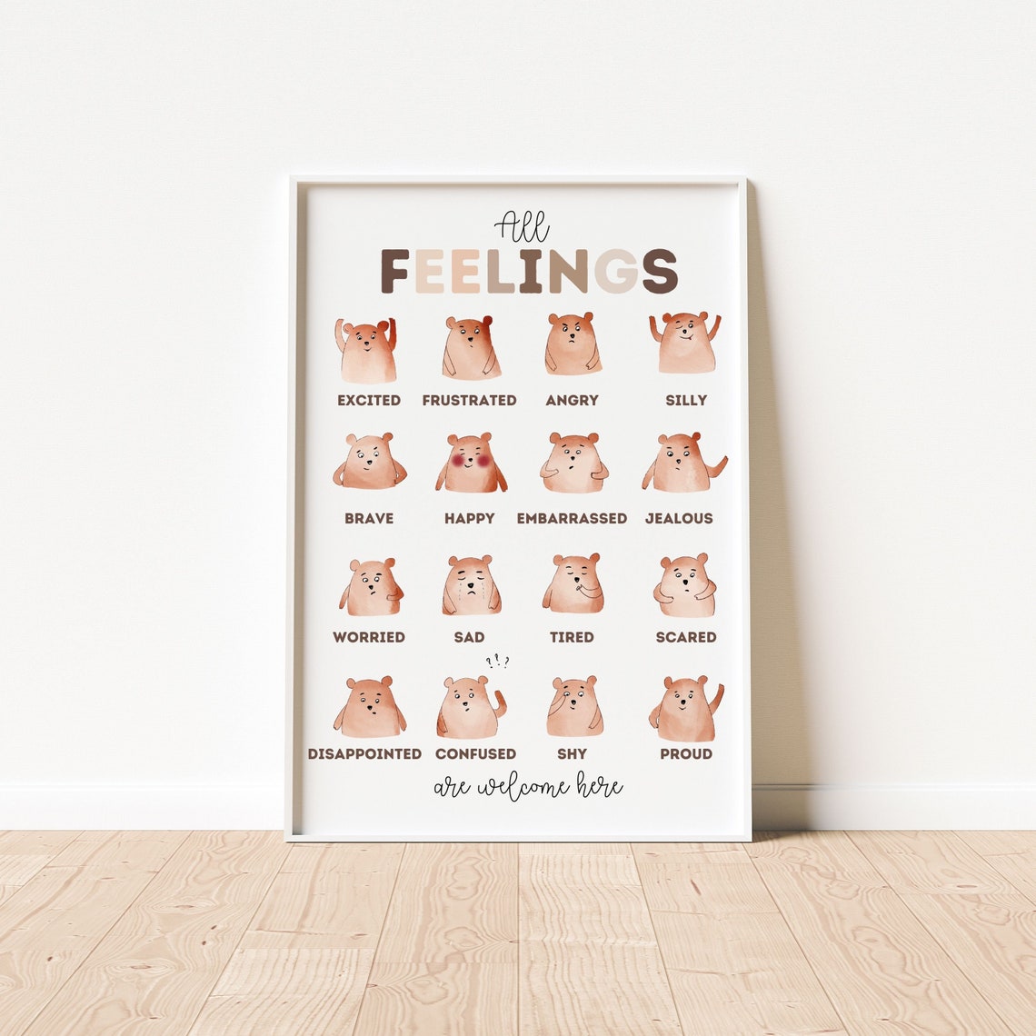 Emotions Poster Educational Poster Emotions Chart - Etsy