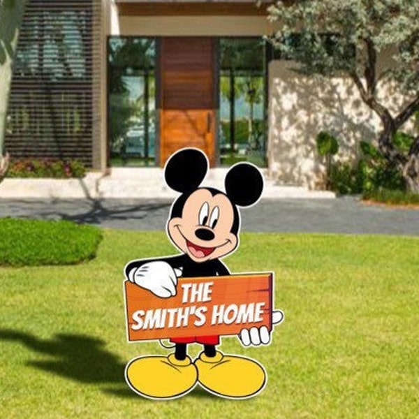 Mickey Mouse Outdoor Welcome Sign - Etsy
