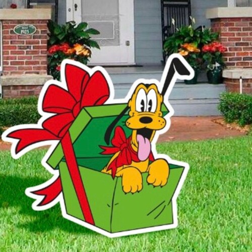 Pluto in a Gift / Outside Christmas Decoration/ Yard Art/ - Etsy