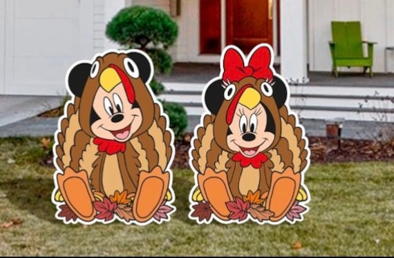 Mickey and Minnie Turkey / Thanksgiving/ Outside Thanksgiving | Etsy