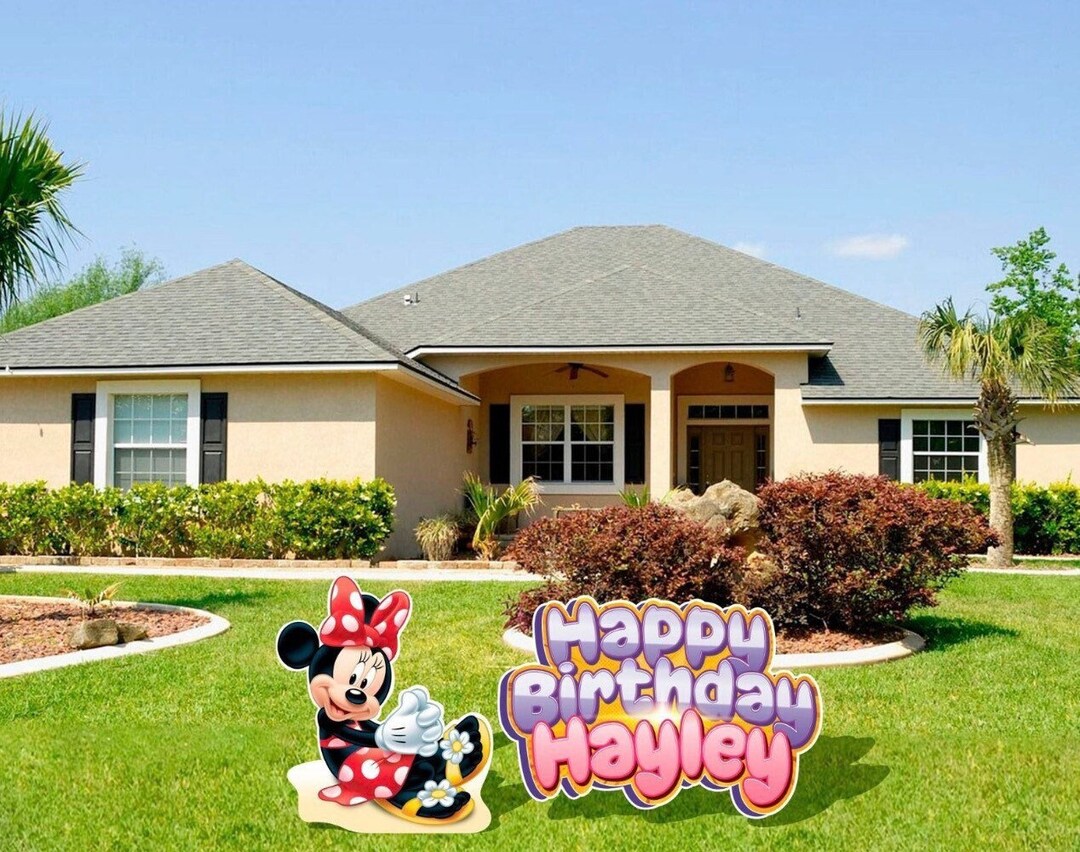 Happy Birthday or Hello Summer Minnie Sign and Minnie Summer Birthday ...