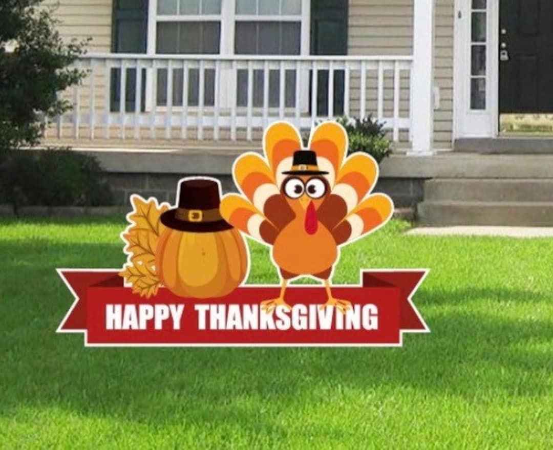 Happy Thanksgiving Yard Sign / Outdoor Thanksgiving Decor - Etsy