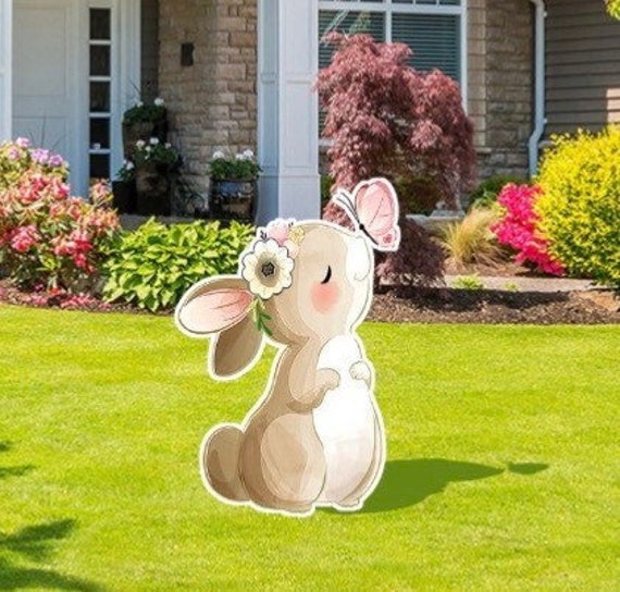 Bunny With Butterfly | Etsy