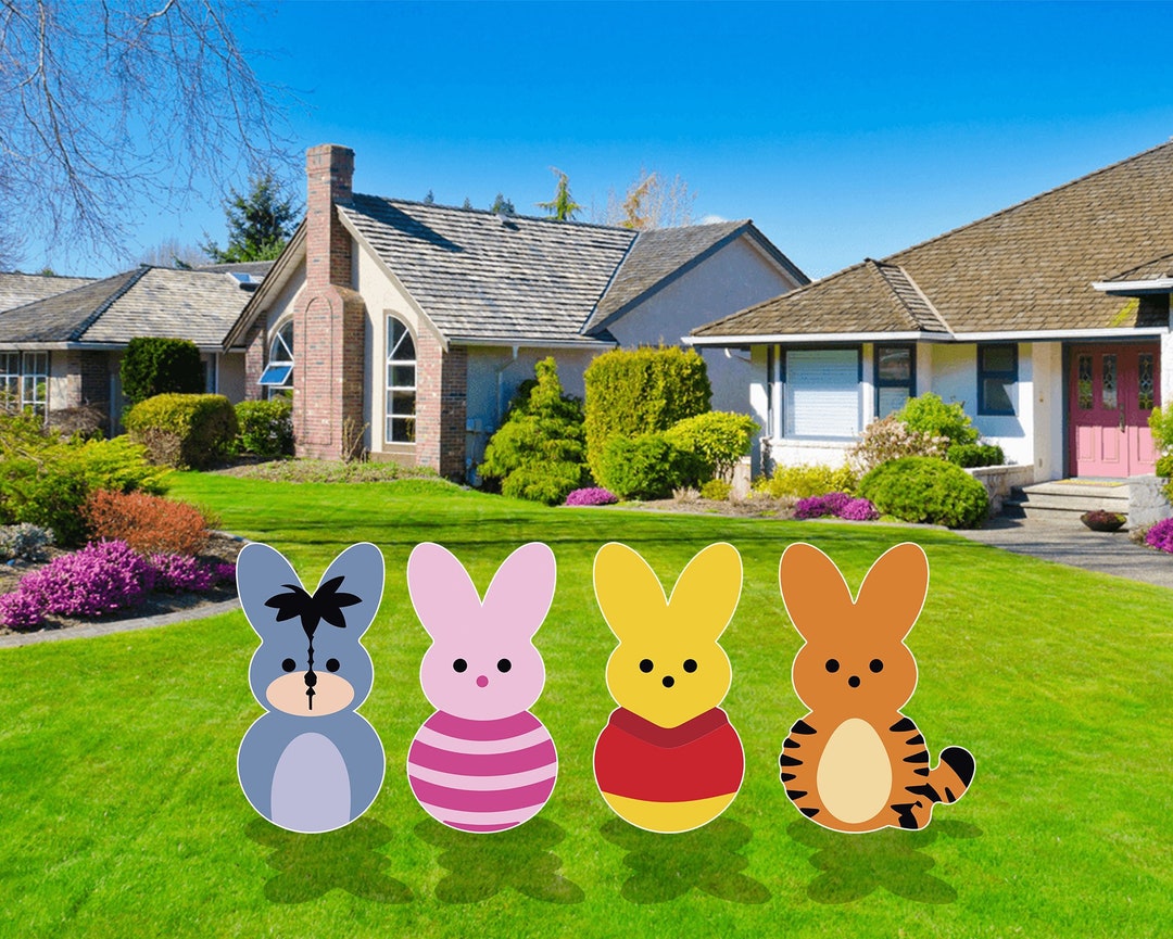 Winnie the Pooh Easter Peeps | Easter Egg Hunt || Easter Outside Decor ...