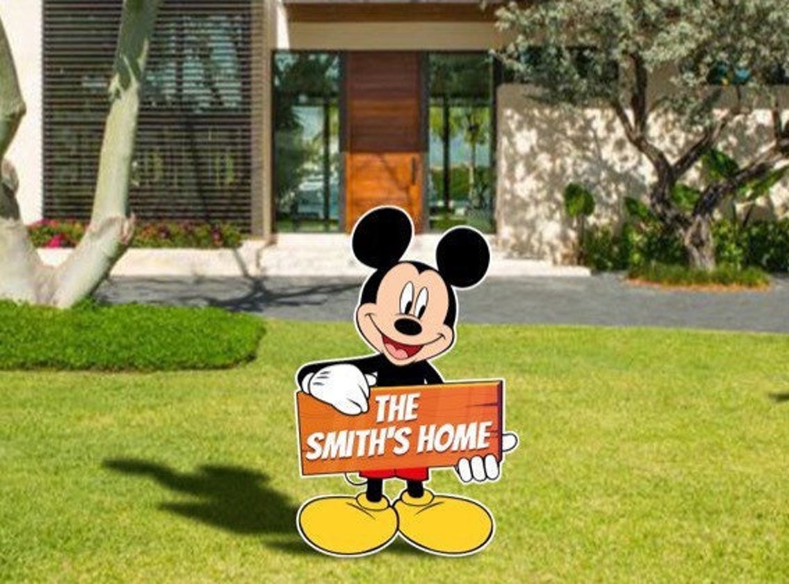 Welcome Sign Mickey Mouse|| Personalize Your Mickey Sign With Your Last ...
