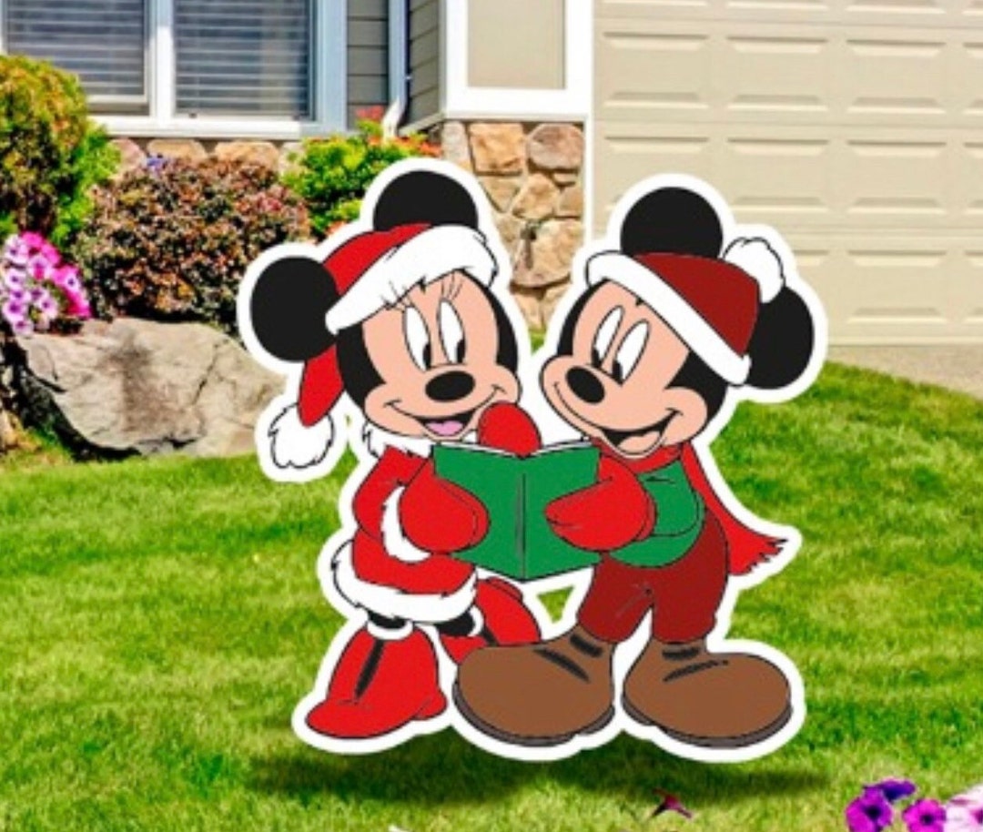 Mickey and Minnie Christmas Carol Outdoor Decor - Etsy