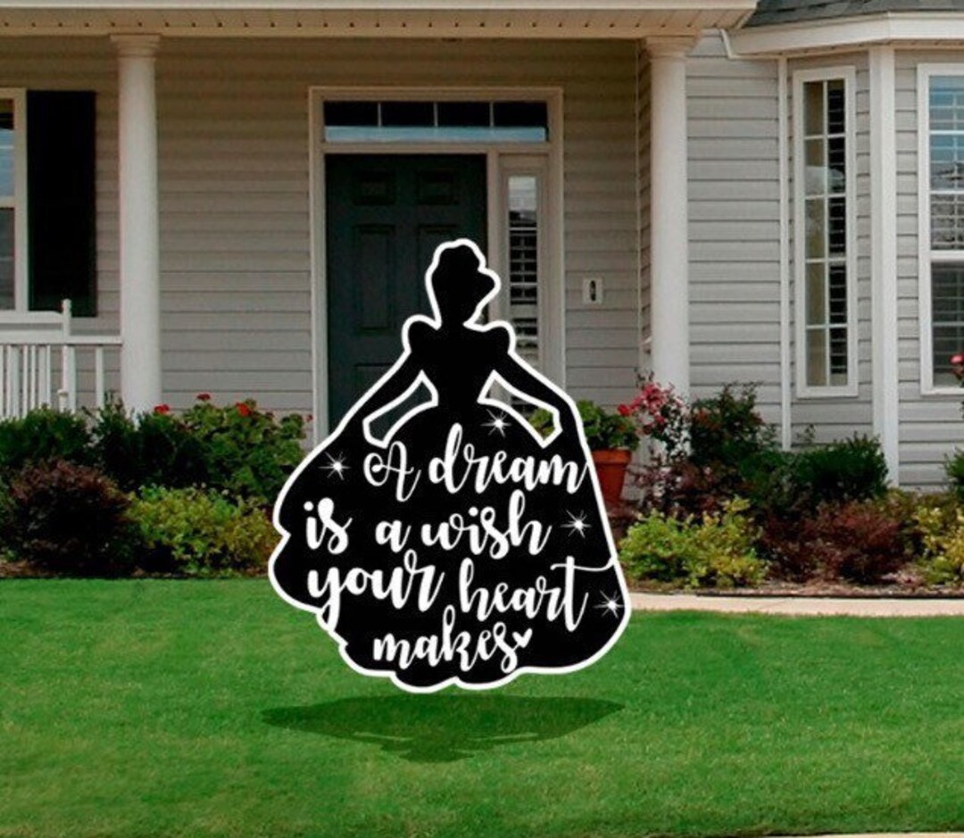 Cinderella a Dream is a Wish Your Heart Makes// Black and White - Etsy