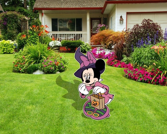 Minnie Mouse Witch Halloween Yard Sign Minnie Mouse Dressed - Etsy