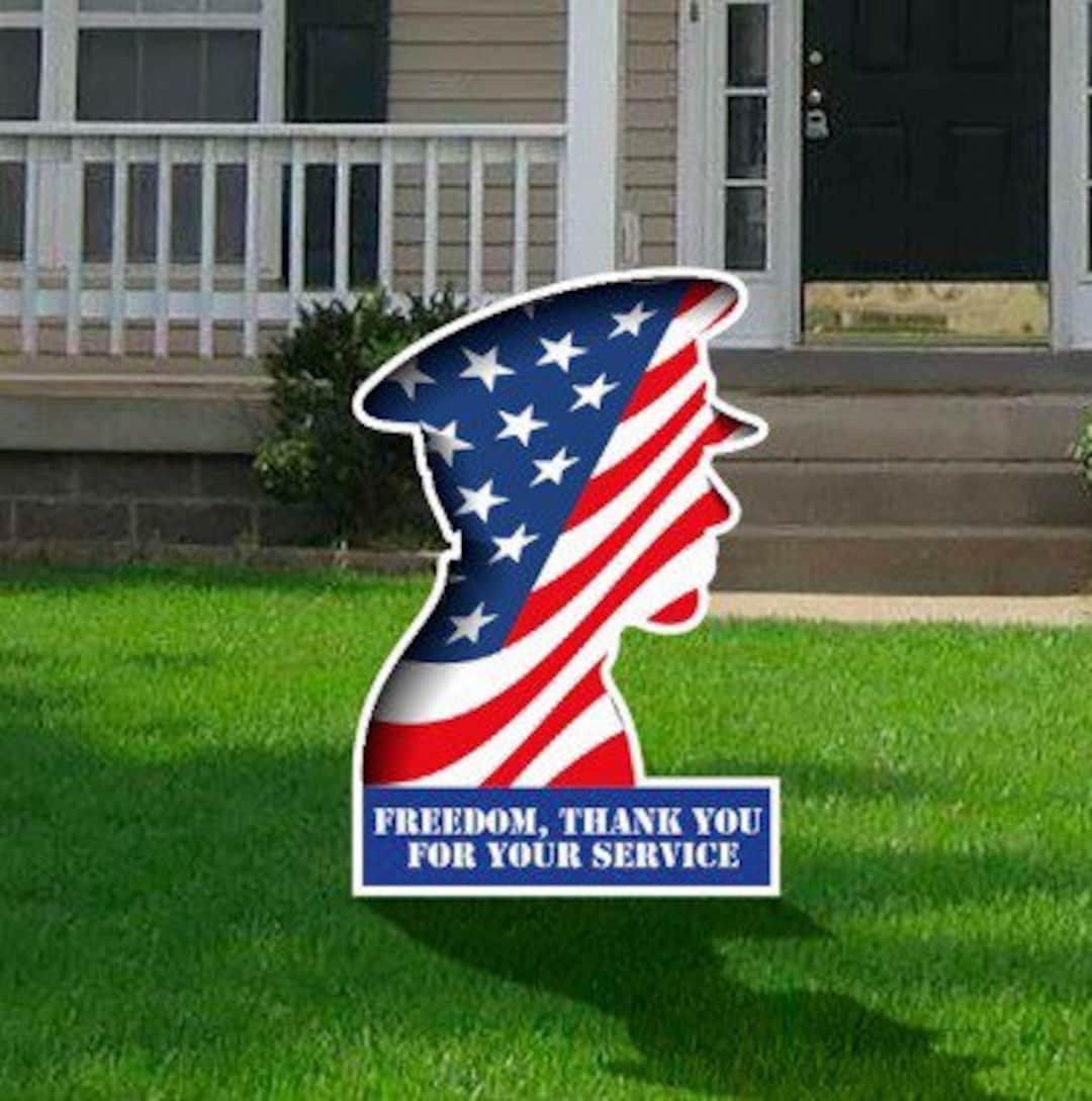 Veterans Day Yard Sign / Thank You for Your Service Gift/ Military ...