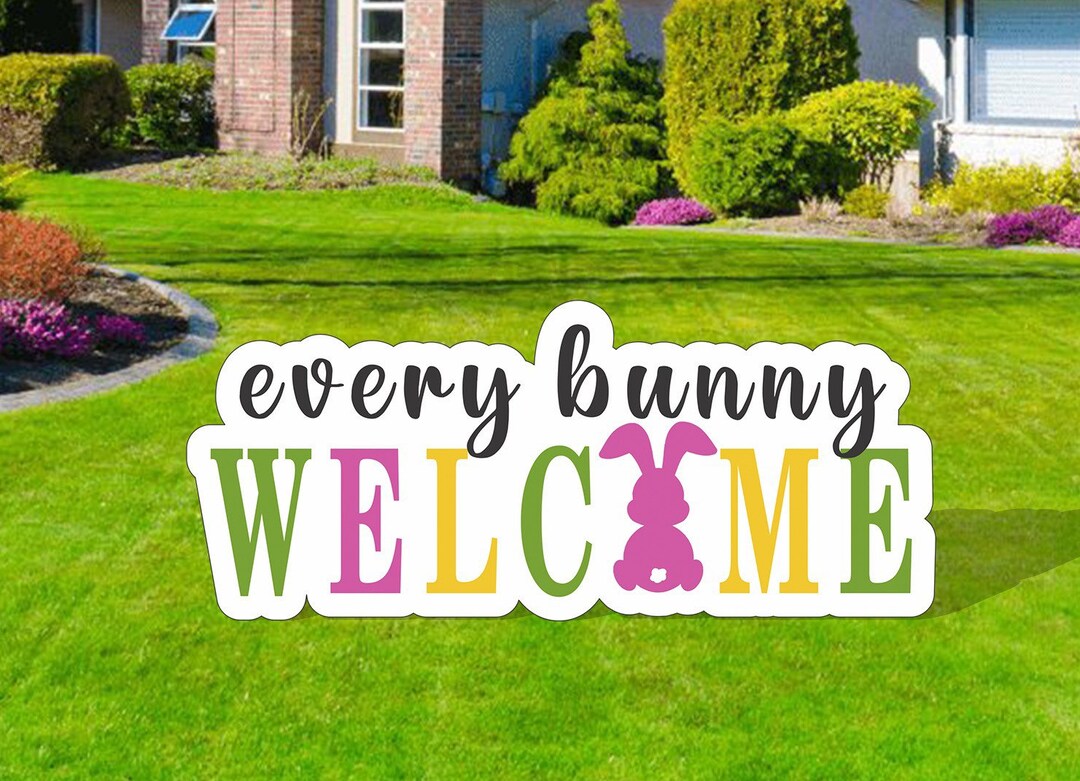 Easter Bunny Welcome Sign - Etsy