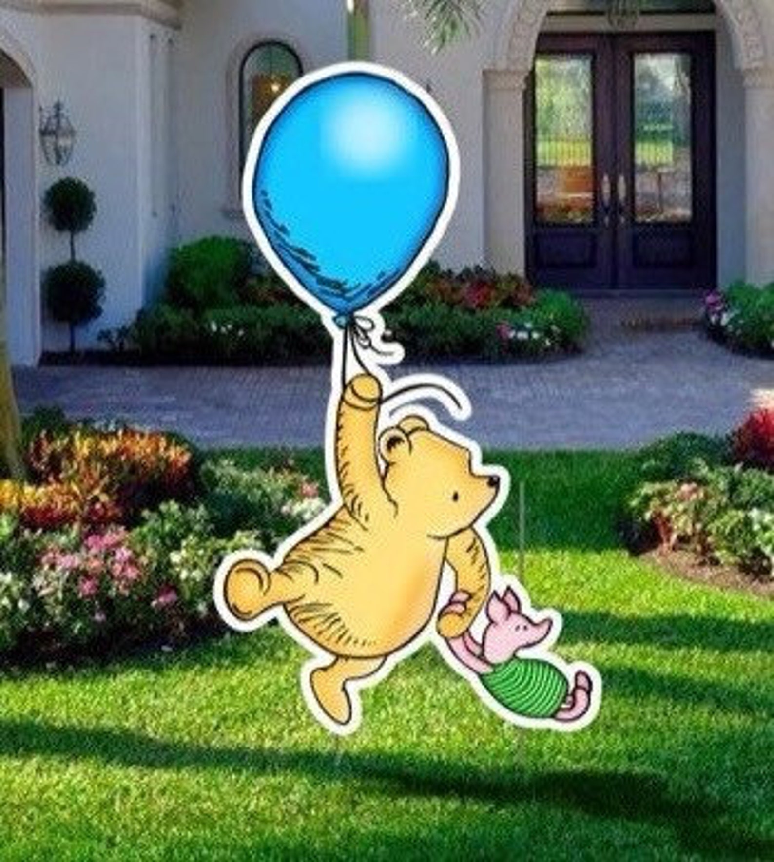 Winnie the Pooh|| Piglet With Pooh || Hundred Acre Wood Sign|| Winnie ...