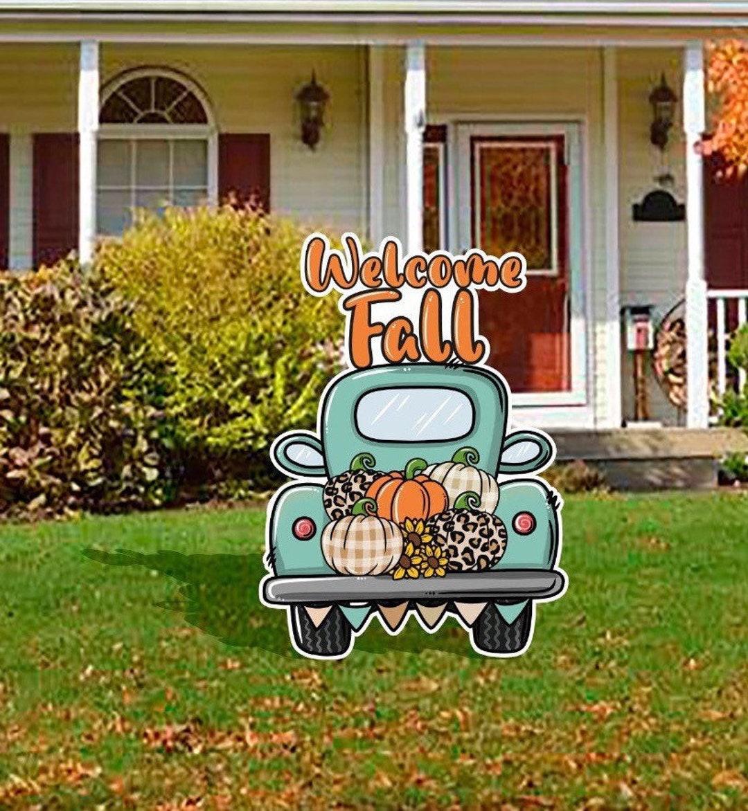 Welcome Fall Pick up Truck - Etsy