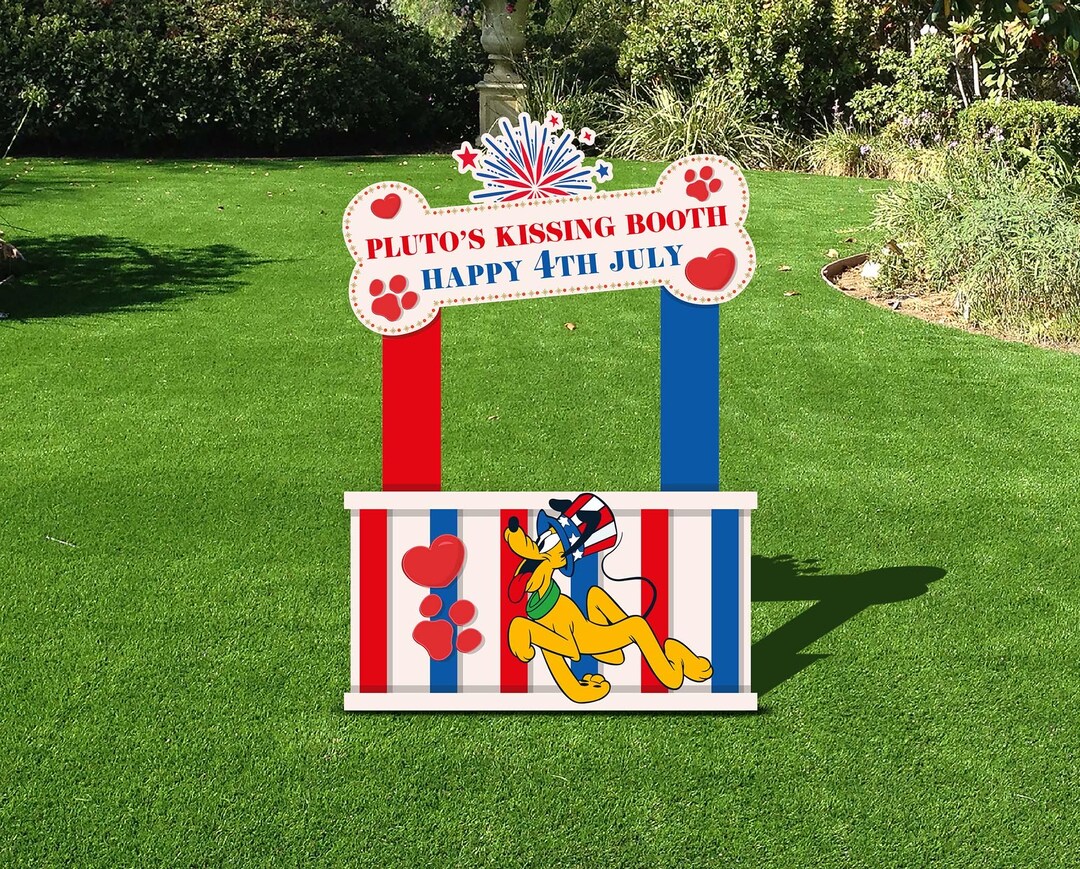 Fourth of July Pluto Kissing Booth Dog Kissing Booth - Etsy