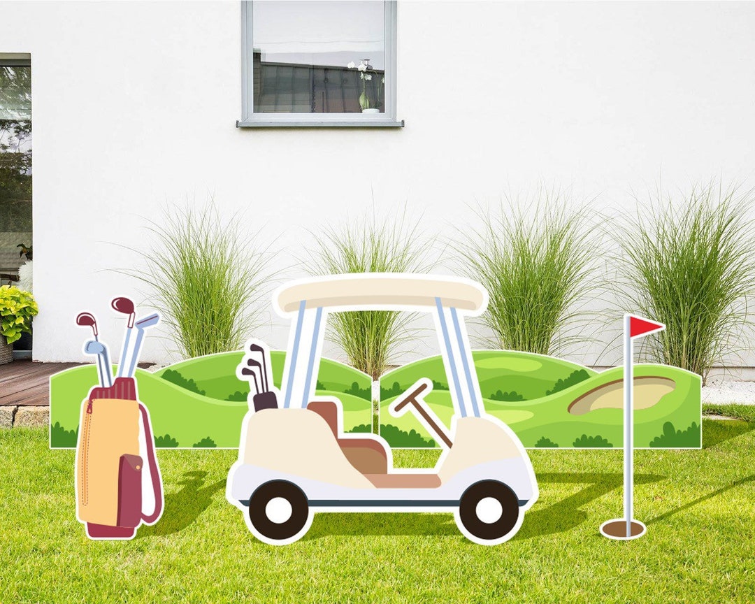 Golf Party Cut Outs for Backdrop Golf Club Golf Cart - Etsy