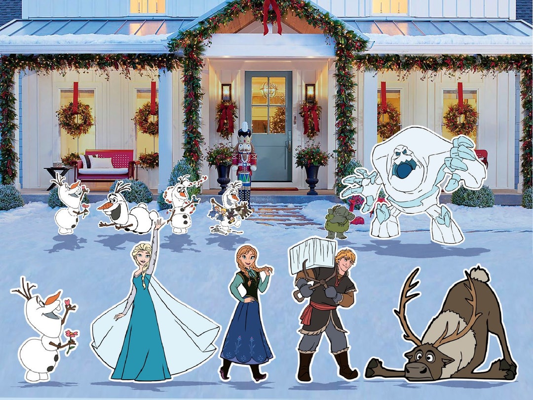 Magical Frozen Yard Signs - Elsa, Anna,bruni and Olaf - Weatherproof ...