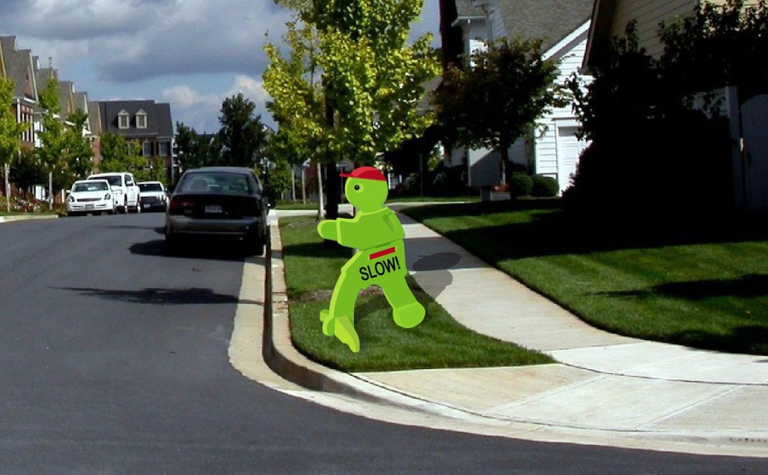 Green and Orange Slow Children Playing COROPLAST Sign - Etsy
