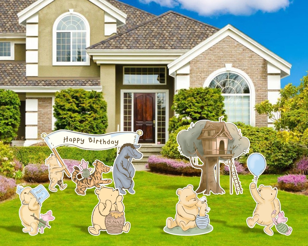 Winnie the Pooh Pastel Baby Shower or Birthday Yard Sign - Weather ...