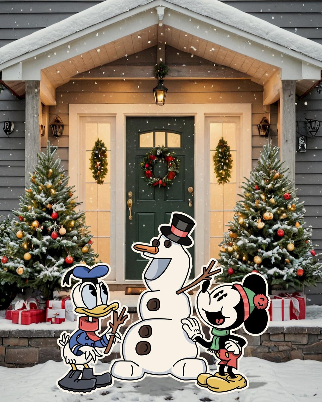 Mickey Mouse and Donald Build a Snow Man || Build a Snowman With Mickey ...