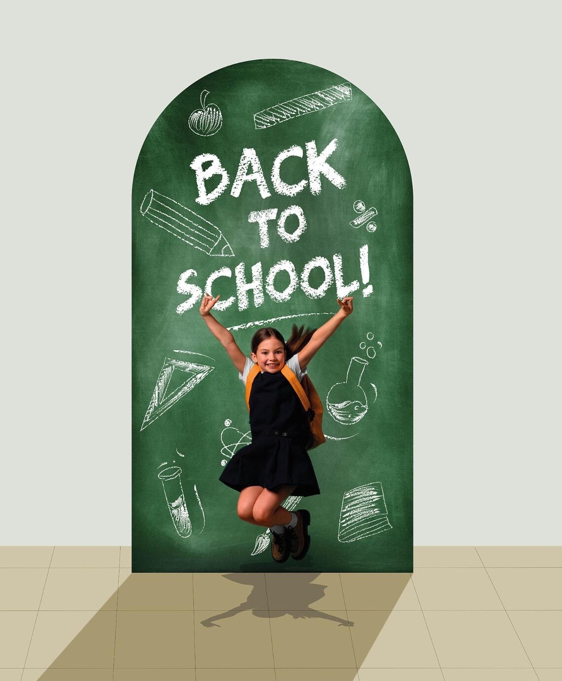 Back to School Chalkboard Arch Backdrop Personalization Available – 6ft ...