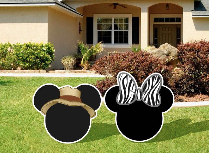 Safari Mickey and Minnie Mouse Head Personalized If Needed - Etsy