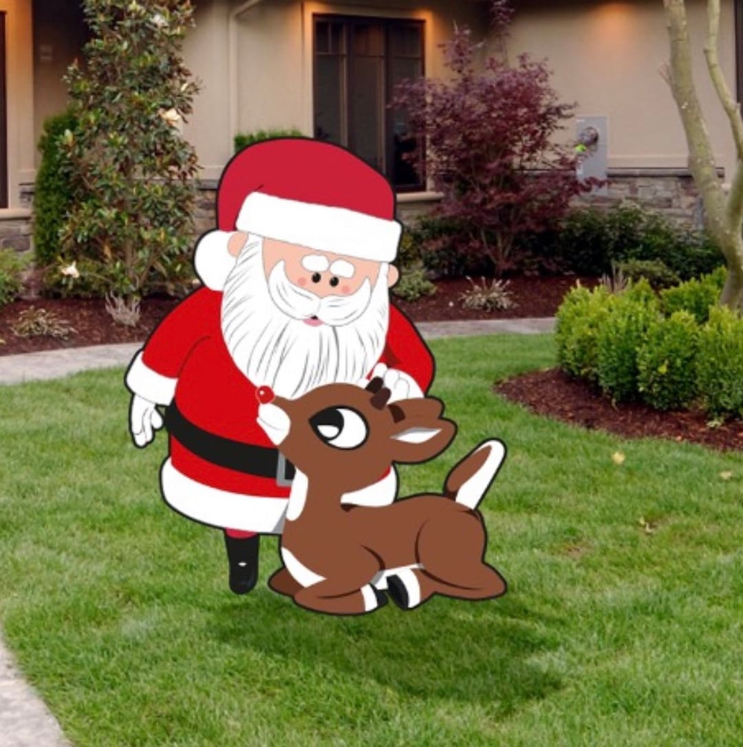 Rudolph and Santa - Etsy