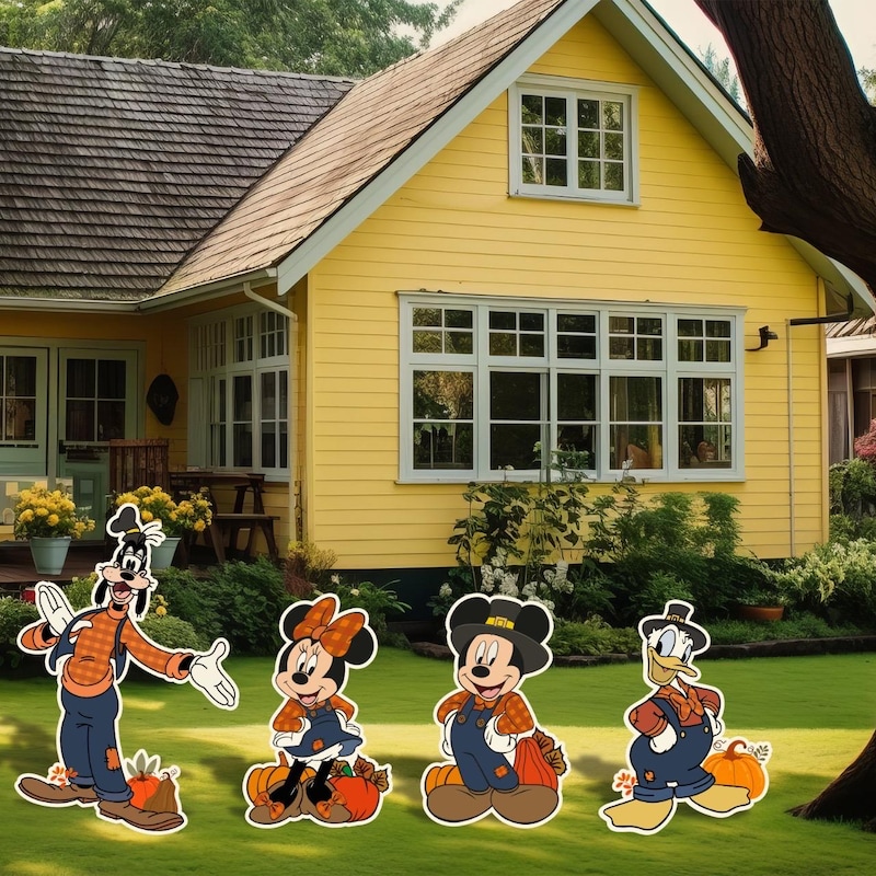 Mickey Fall Yard Decor - Etsy