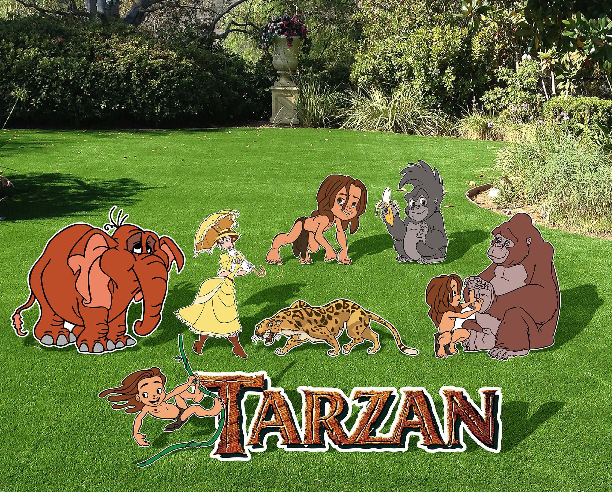 Tarzan Themed Cut Out Collection Perfect for Jungle Birthday Theme - Etsy