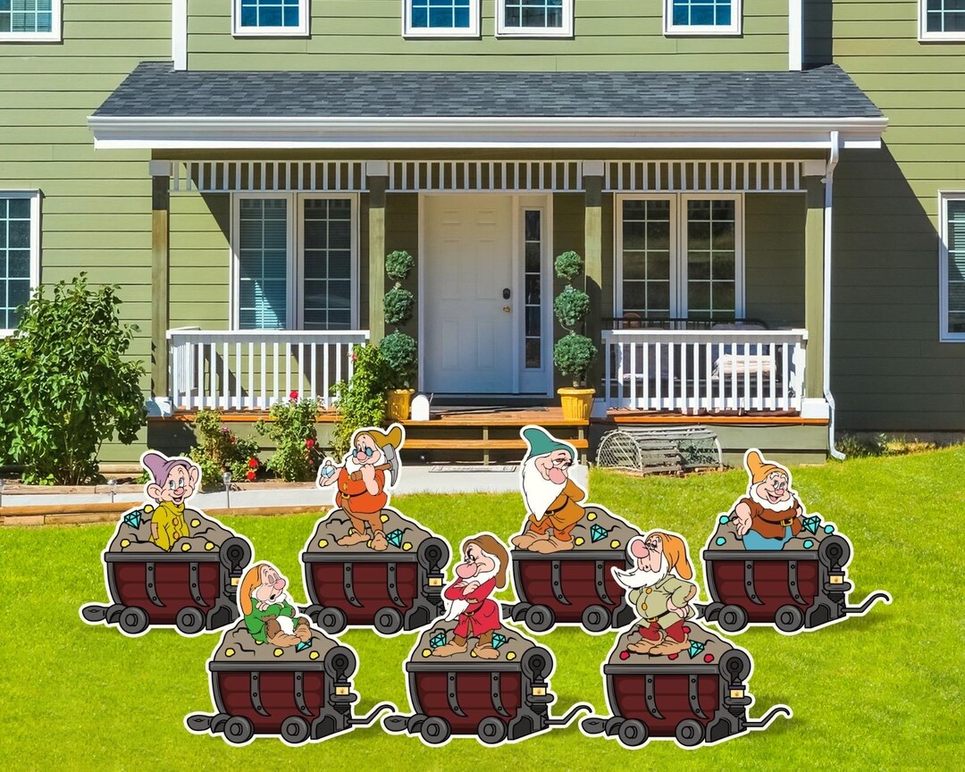 Seven Dwarfs Mine Train Yard Sign Cut-outs - Etsy