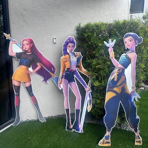 K-pop Inspired Anime Demon Slayer Idol Party Backdrops and Decorations ...