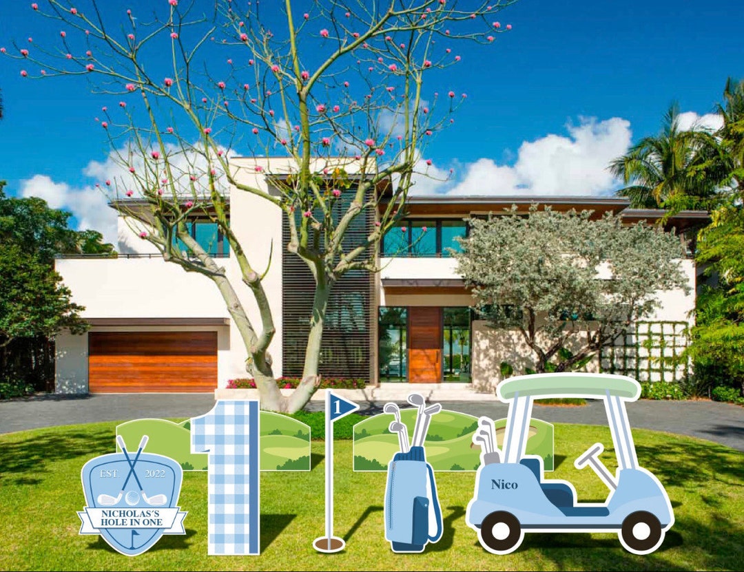 Baby Blue and Light Green Golf Party Theme for Boy With Personalized ...